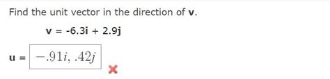Find The Unit Vector In The Direction Of V Chegg