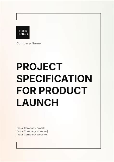 Free Project Specification Document Template To Edit Online