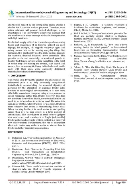Design Of Text To Braille Digitized Device Based On Android And Arduino Uno With Remote Module