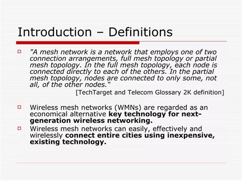 Wireless Mesh Networks PPT