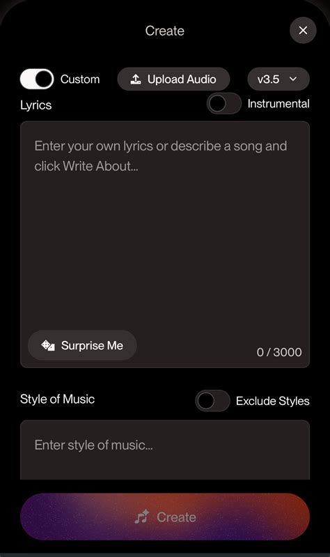how do i exclude elements of a song