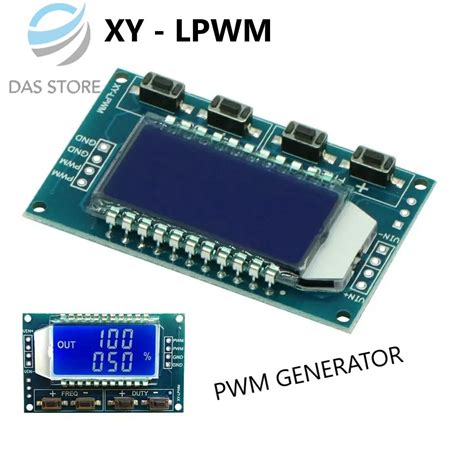 Jual Modul Generator Sinyal Pulse Frequency Duty Adjustable Dengan Display Lcd Pwm XY LPWM
