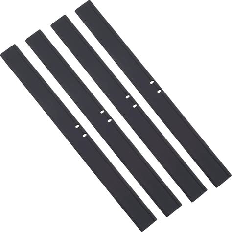 4pcs Squeegee Replacement Blade Black Silicone Washing Scrubber Head