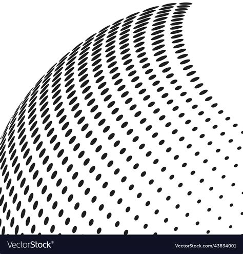 Dot Pattern Form Abstract Shape Halftone Wave Vector Image