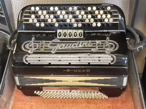 Gaudini 5 Row Button Accordion 1960s Reverb