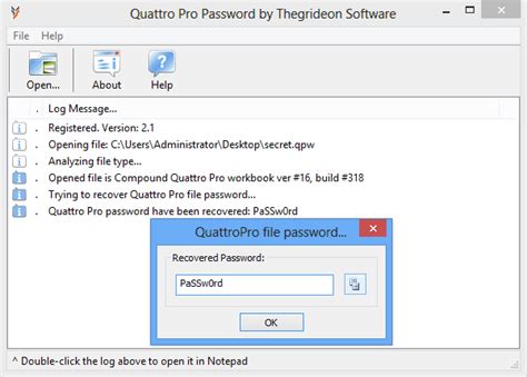Quattro Pro Password Recovery Tool By Thegrideon Software