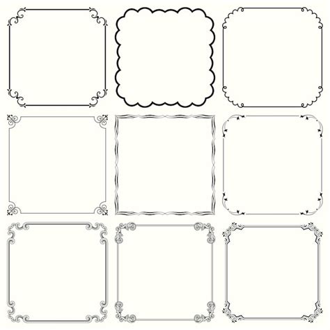 Premium Vector Decorative Frames Set 59