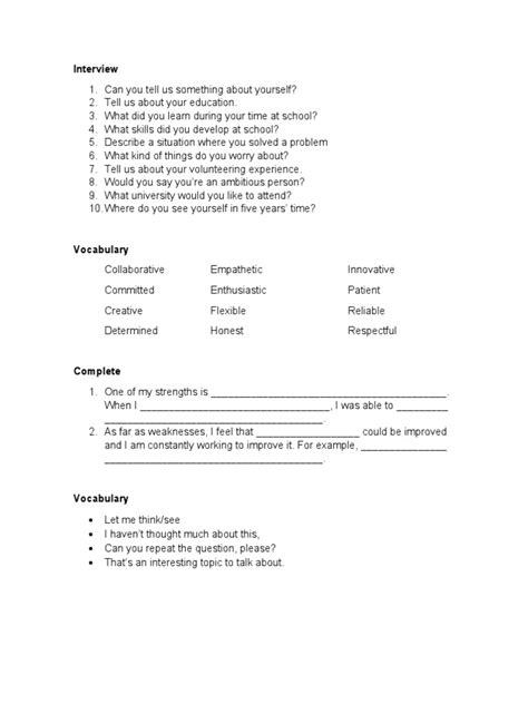 Interview 1 Pdf