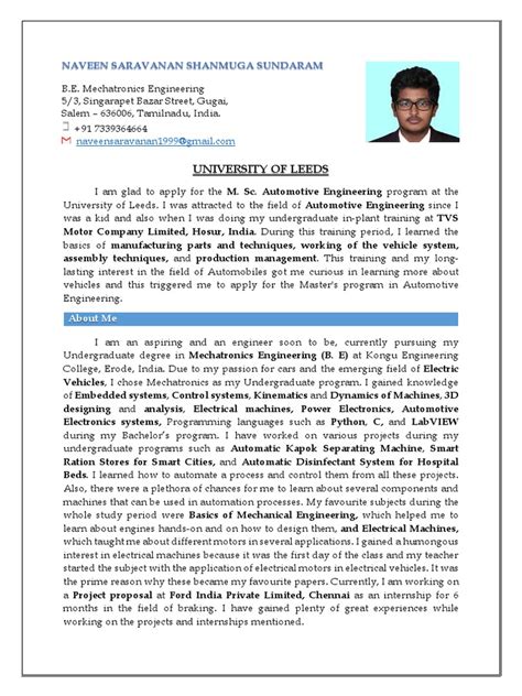 naveen saravanan sop leeds pdf engineering car