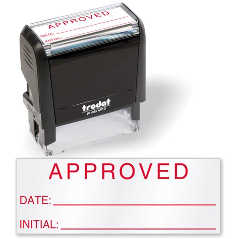 Approved Date Self Inking Inspection Stamp Signs Sku Is 0111