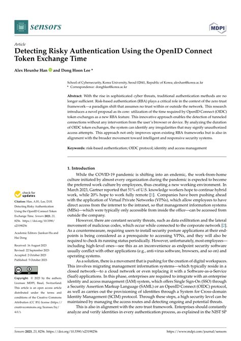 Pdf Detecting Risky Authentication Using The Openid Connect Token