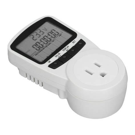 Power Metering Socket Overload Warning Electricity Usage Monitor Us 120v Fireproof For Air