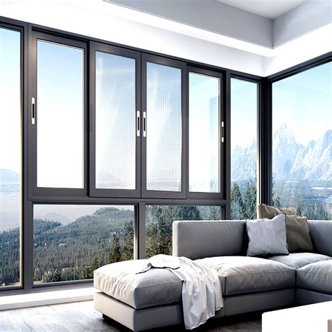 Double Glazed 3 Tracks Sliding Window Aluminum Sliding Windows