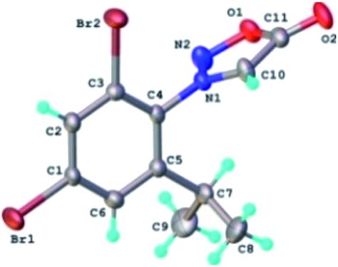 X Ray Molecular Structure Of Compound 3c With Atom Labeling And Thermal