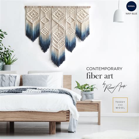 Geometric Macrame Wall Hanging Multiple Colors Available Grey