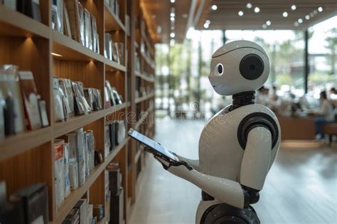 Smart Robotic Assistant Boosts Productivity And Engagement With Generative Ai Stock Image
