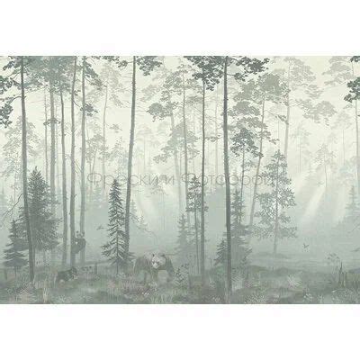 Фреска Affresco (Аффреско) Ботаника Лес Сосновый лес Арт. ID135997 м2 ...