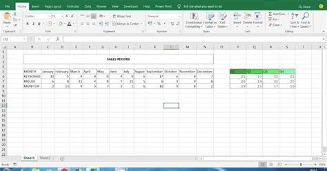 excel tricks summation of every 3 quarterly values of cells