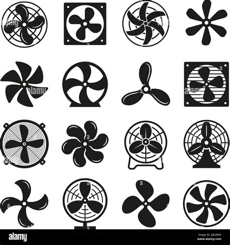 Cooling Fan Icons Small Fan Cold Industrial Ventilation Icon