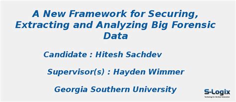 a new framework for analyzing big forensic data phd thesis s logix