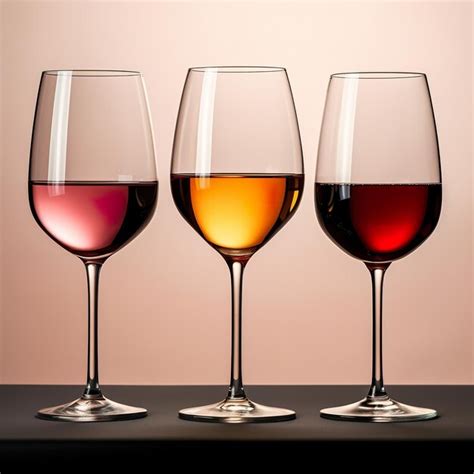 Multiple Glasses Of Wine Different Varieties Premium Ai Generated Image