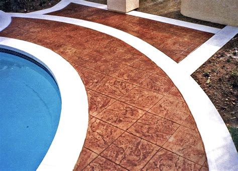 Old Granite Stamped Concrete Patio