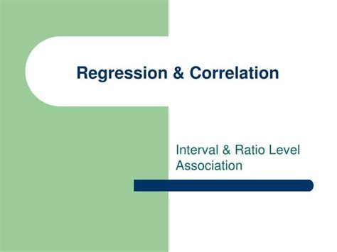 Ppt Regression And Correlation Powerpoint Presentation Free Download Id 787874