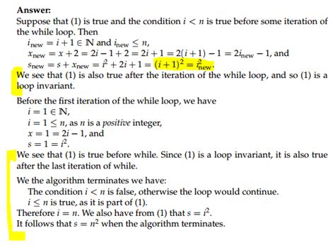 Discrete Mathematics Purpose Of Loop Invariant Mathematics Stack Exchange