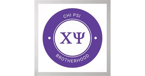 Chi Psi Badge Poster Zazzle