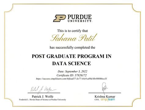 Sahana Patil On Linkedin Simplilearn Purdueuniversity Datascience