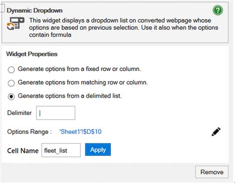 Help Dynamic Dropdown Menu WrapCreator