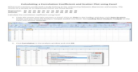 (PDF) Calculating a correlation coefficient and scatter plot using excel - PDFSLIDE.NET