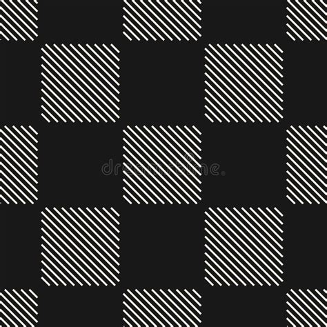 Vector Black And White Geometric Seamless Pattern With Squares Slanted
