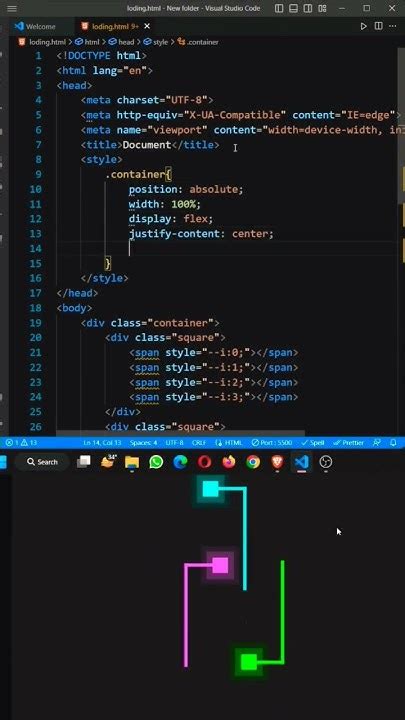 Loding Animation Html And Css Codecobra371 Viral Youtubeshorts