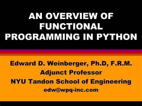 Functional Programming In Python Pdf