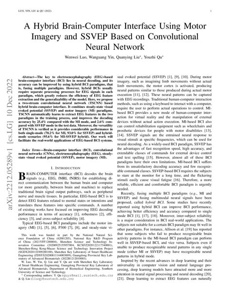 A Hybrid Brain Computer Interface Using Motor Imagery And Ssvep Based