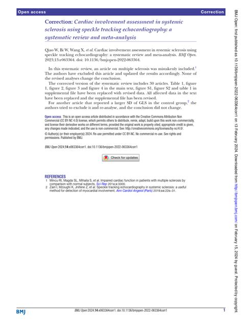 Correction Cardiac Involvement Assessment In Systemic Sclerosis Using Speckle Tracking