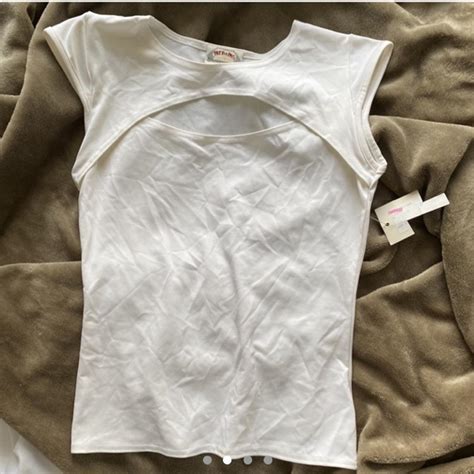 White Cut Out Summer Top Brought But Have Never Depop