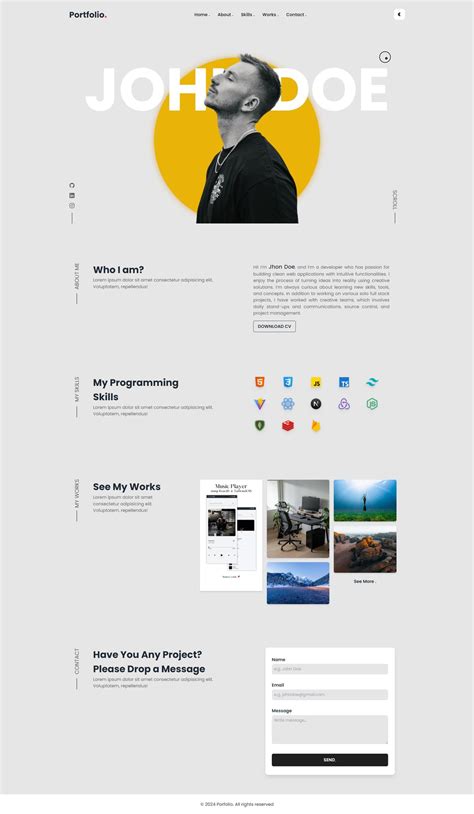 Beautiful And Responsive Reactjs Portfolio Website Buymeacoffee