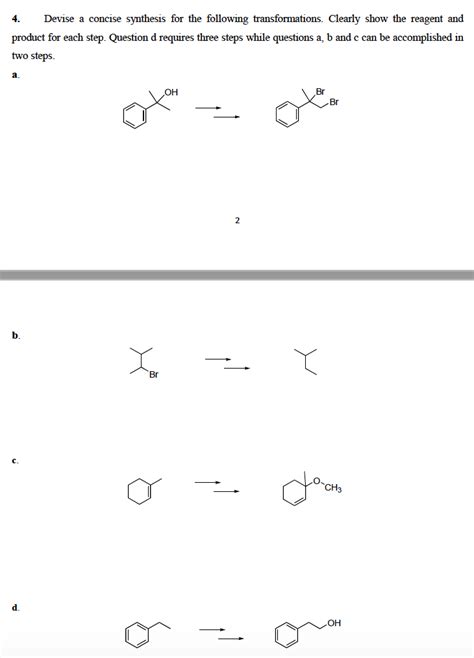 Solved Devise a concise synthesis for the following | Chegg.com