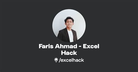 faris ahmad excel hack instagram tiktok linktree