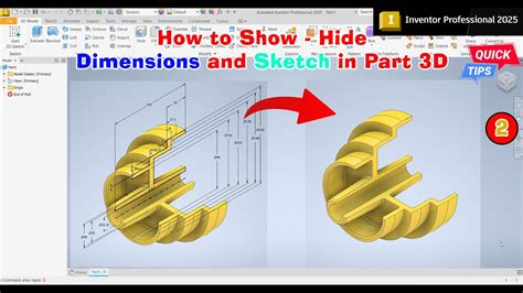 autodesk inventor 2025 tips and trick 2 how to show hide dimensions