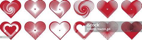 빨간 하트 아이콘이 설정되어 있습니다 발렌타인 데이 벡터 의학 개념 사랑 열정 개념 로맨틱한 사랑을 테마로 한 디자인과 투명한