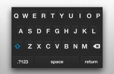 Black Nearly Flat IOS Keyboard Interface PSD Free Vector Download FreeImages