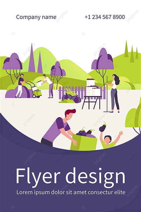 정원 고립 된 평면 벡터 일러스트 레이 션에서 수확을 따기 농부 템플릿 Psd 다운로드 디자인 자료 다운로드