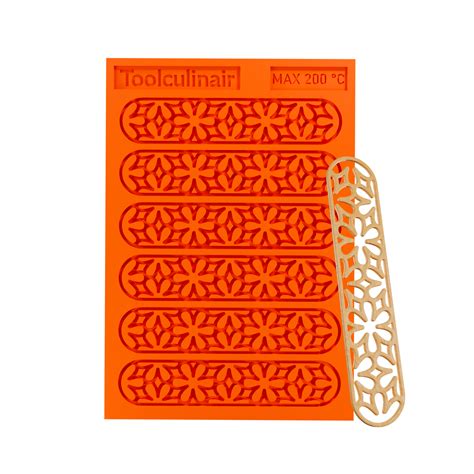 Flower Strip Silicone Tuile Mold Foodsafe Toolculinair