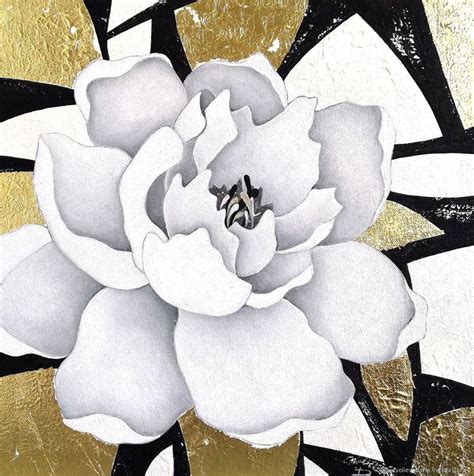 Tenderness картина с поталью на холсте в интернет магазине Ярмарка Мастеров по цене 6375