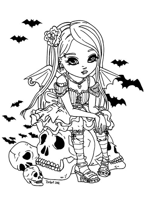 Coloriage De Vampire Fille A Imprimer Imprimer Et Obtenir Une My Xxx