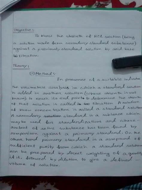 chemistry experiment no 2 standardization of hydrochloric acid hcl