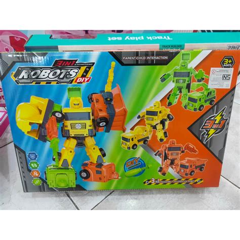 Jual Robot Diy 3 In 1 Mainan Edukasi Merakit Robot 3 In 1 Mobil